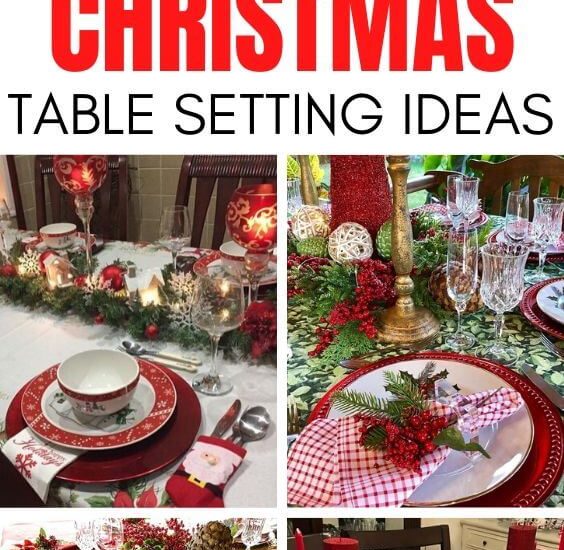 15 Simple & Elegant Christmas Table Setting Ideas | Munchkins Planet